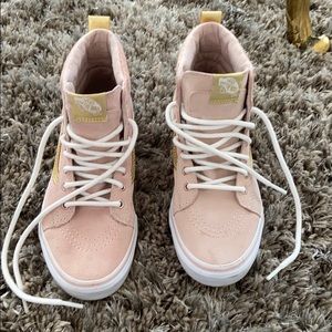 Vans | Shoes | Baby Pink Gold Vans | Poshmark